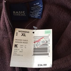 Basic Editions | Sweaters | Basic Editions Cable Knitfleece Pullover Sweater | Poshmark
